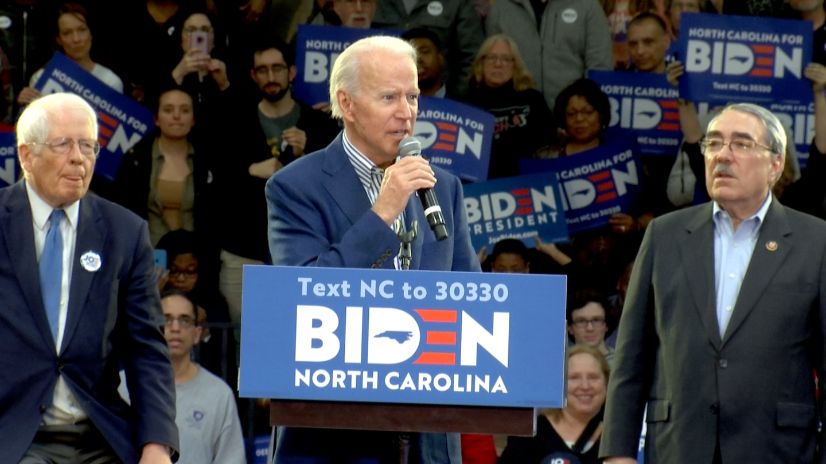 Biden Vows Restoration of American Values in Raleigh
