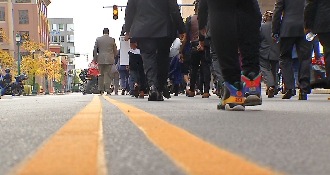 Black Men March In Suits For Solidarity Through Syracuse