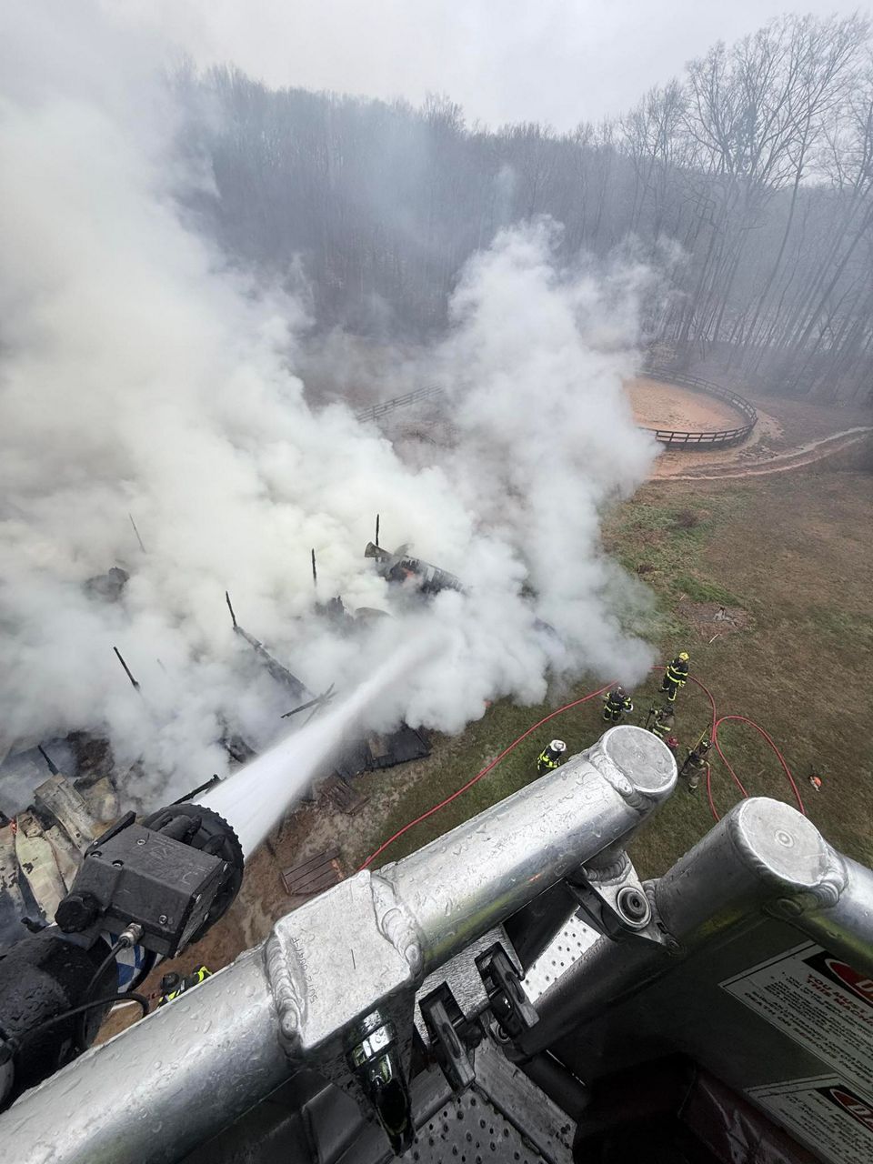 Over 30 horses died in a 2-alarm barn fire Sunday