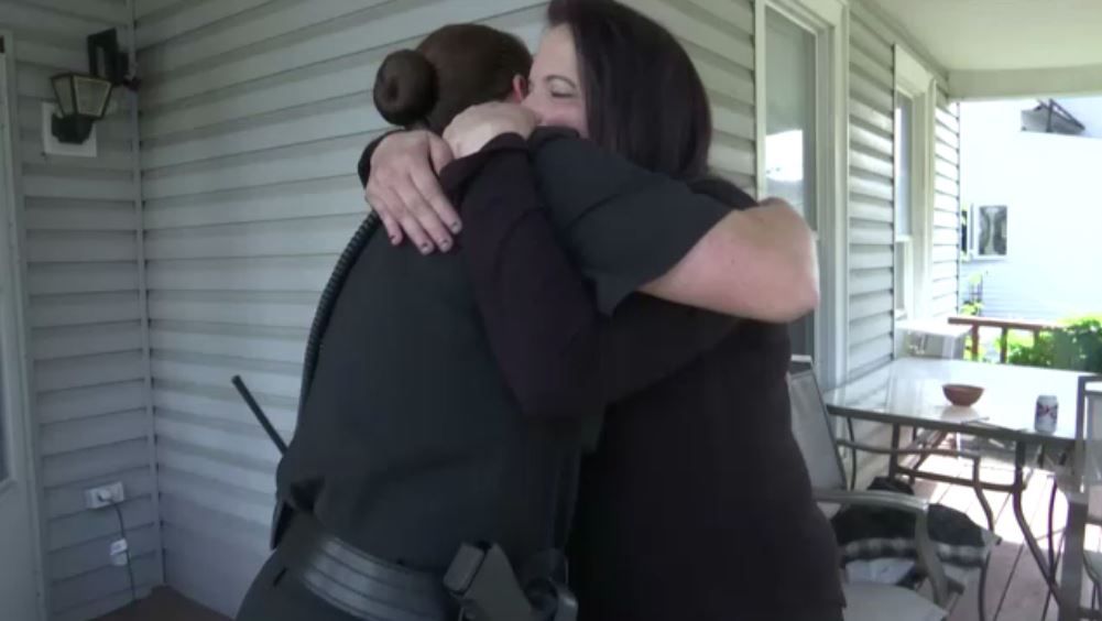 Emotional moment as police visit home of autistic man