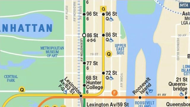 Track Geometry Cars Rolling Along Tracks Below Second Avenue