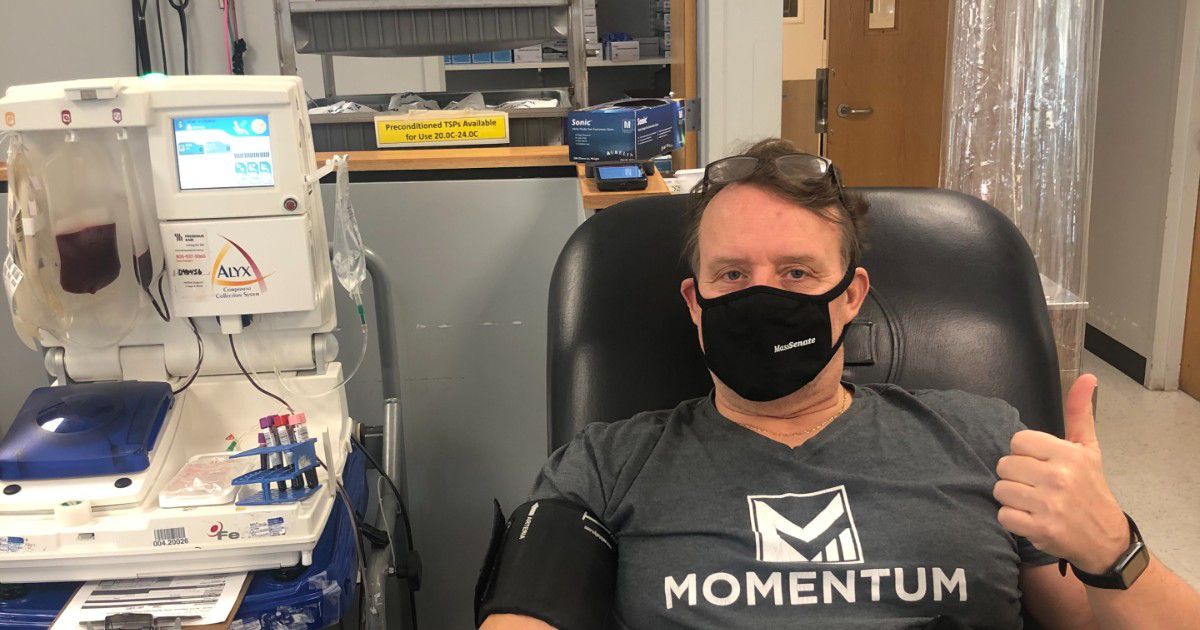 Senator Moore Donates Plasma