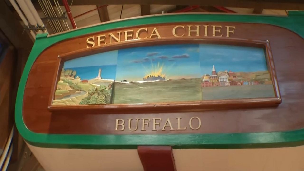 Seneca Chief boat prepares to set sail on Erie Canal