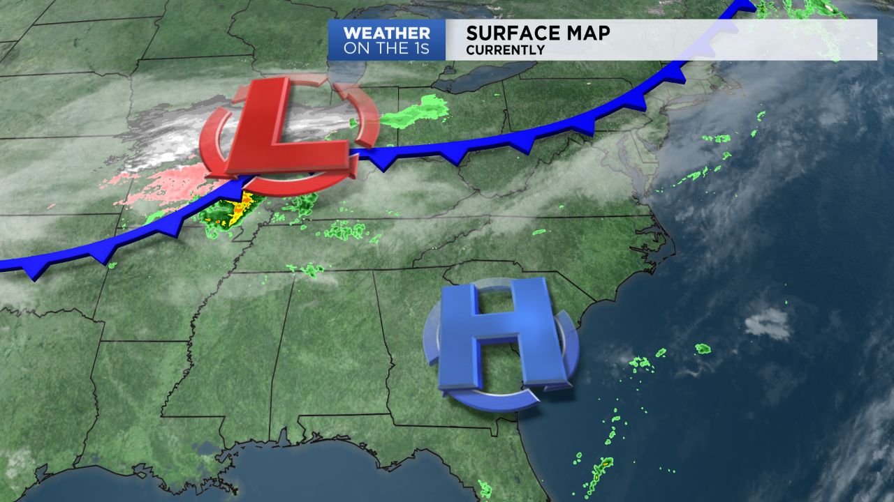 Cold front edges in Monday but little change ahead