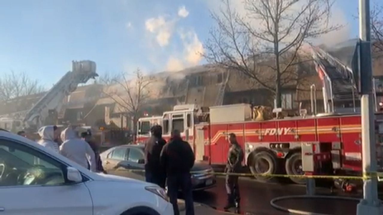 FDNY Battles Flames in Home on Staten Island