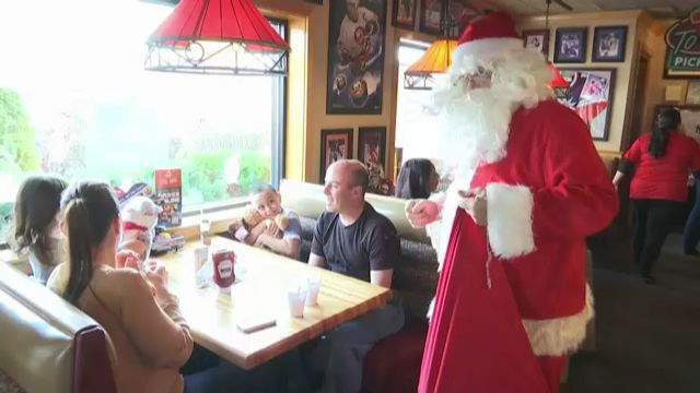 Santa Makes Early Stop at 'Breakfast With Santa' Event in Graniteville