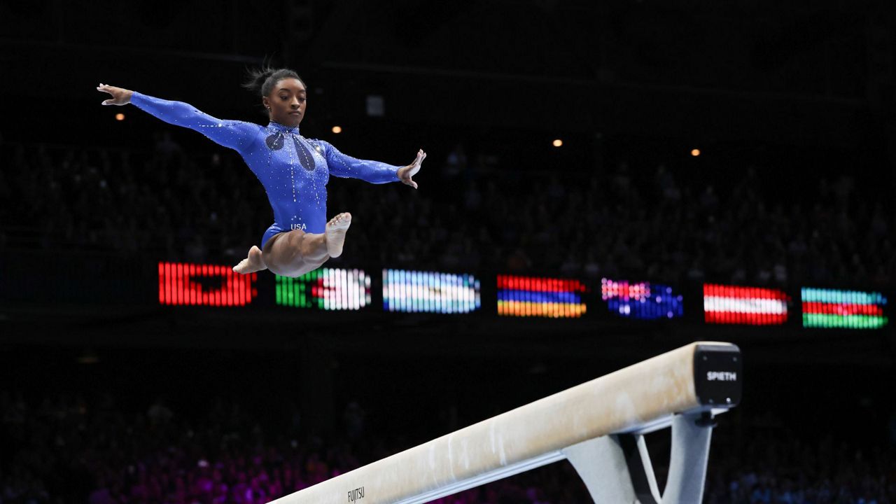 Simone Biles wins 6th all-around title at worlds