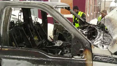 Snow Plow Catches Fire in Syracuse, Driver OK