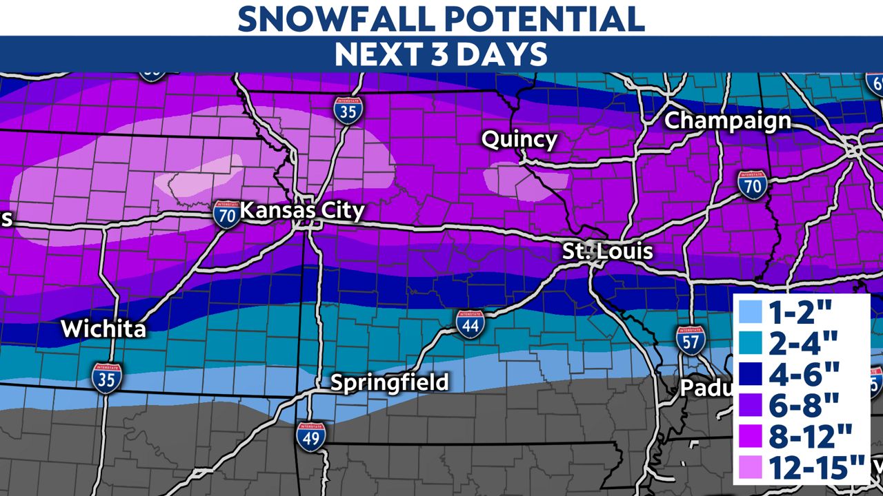 Storm to bring snow and mixed precipitation on Sunday to Mo