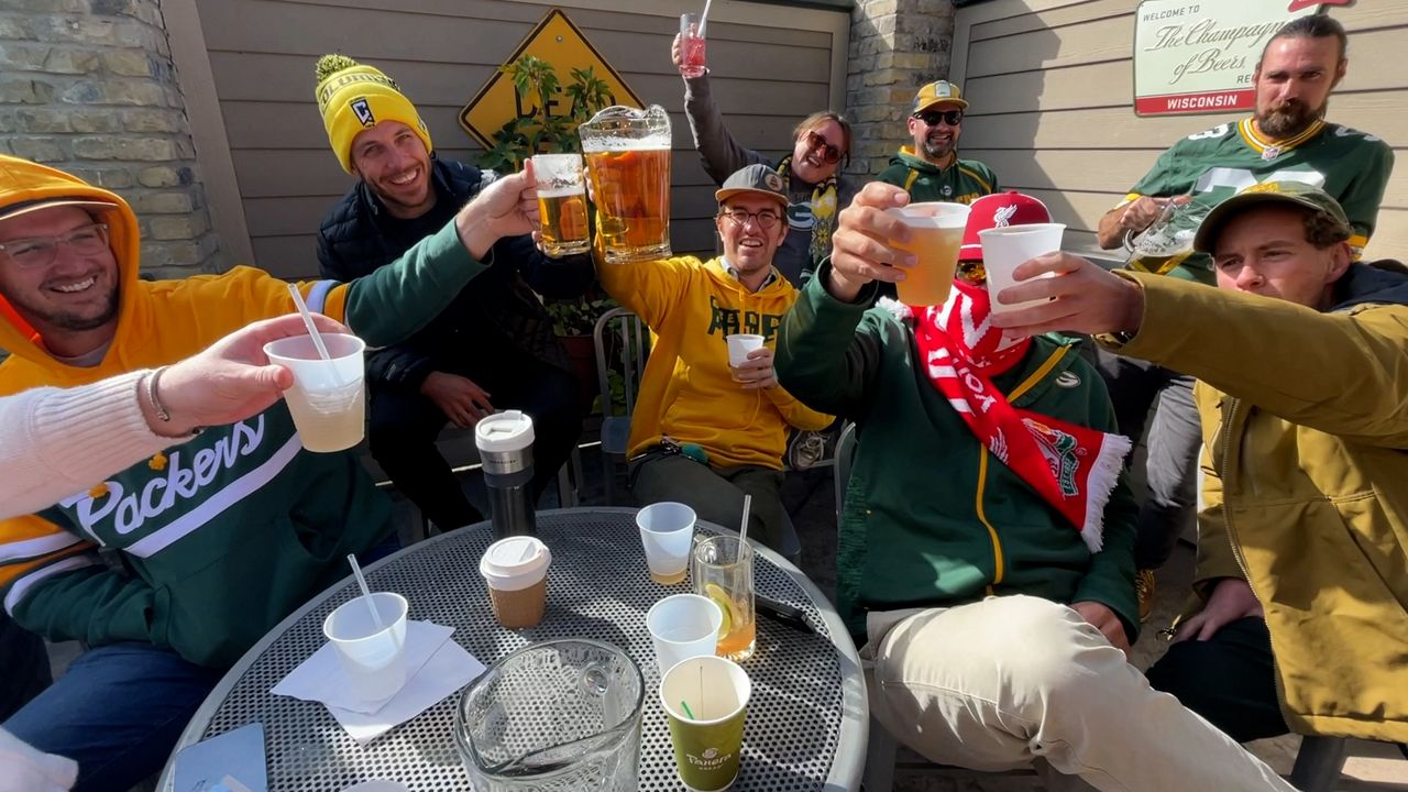 Fans cheer on Packers in London locally