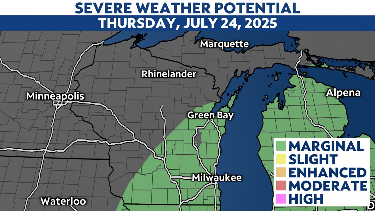 Hot weather and thunderstorms in Wisconsin