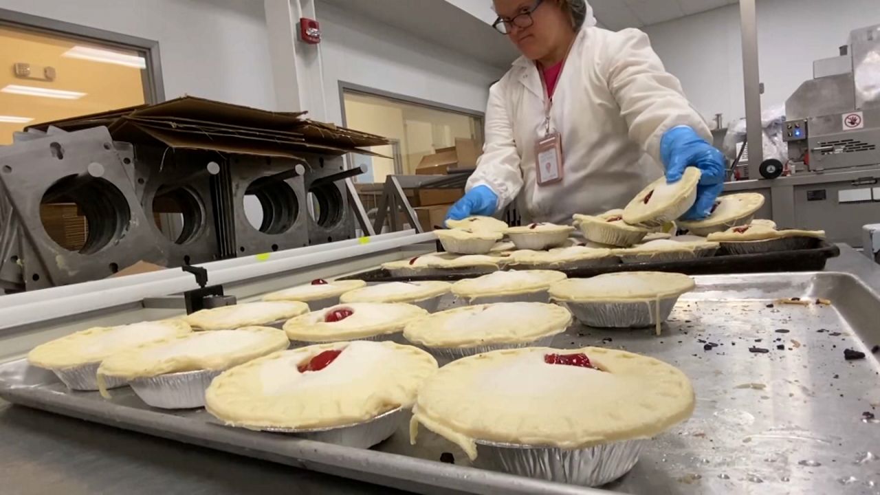Workers at Special Touch Bakery make 1 million pies per year