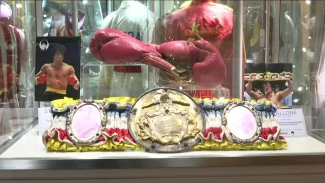 Sylvester Stallone Memorabilia On Display on Upper East Side