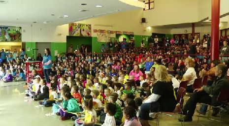 Kids Get Pumped Up for Next Week's State Tests