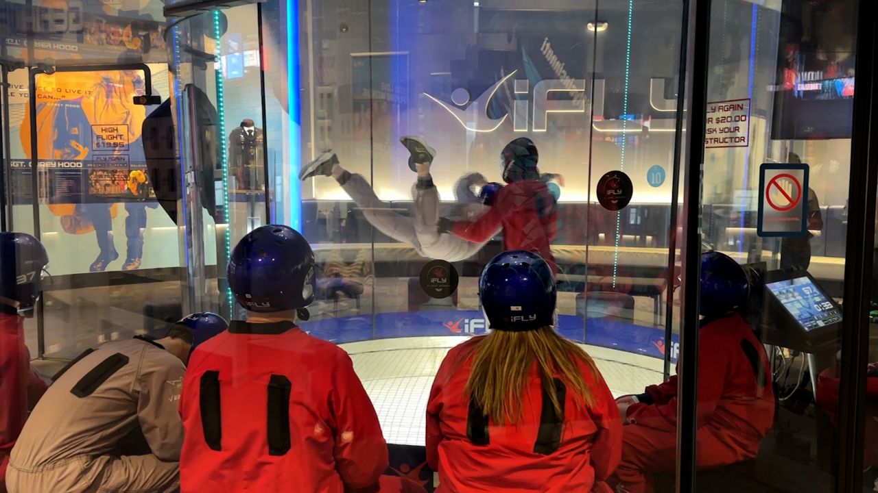 Indoor skydiving turns into science lesson for kids