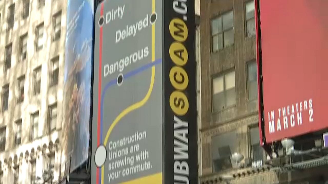 Anti-union group launches 'subway scam' campaign in the city