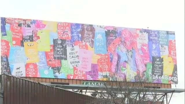 Vacant Sunnyside Billboard Transformed into 'Keep Calm' Public Art
