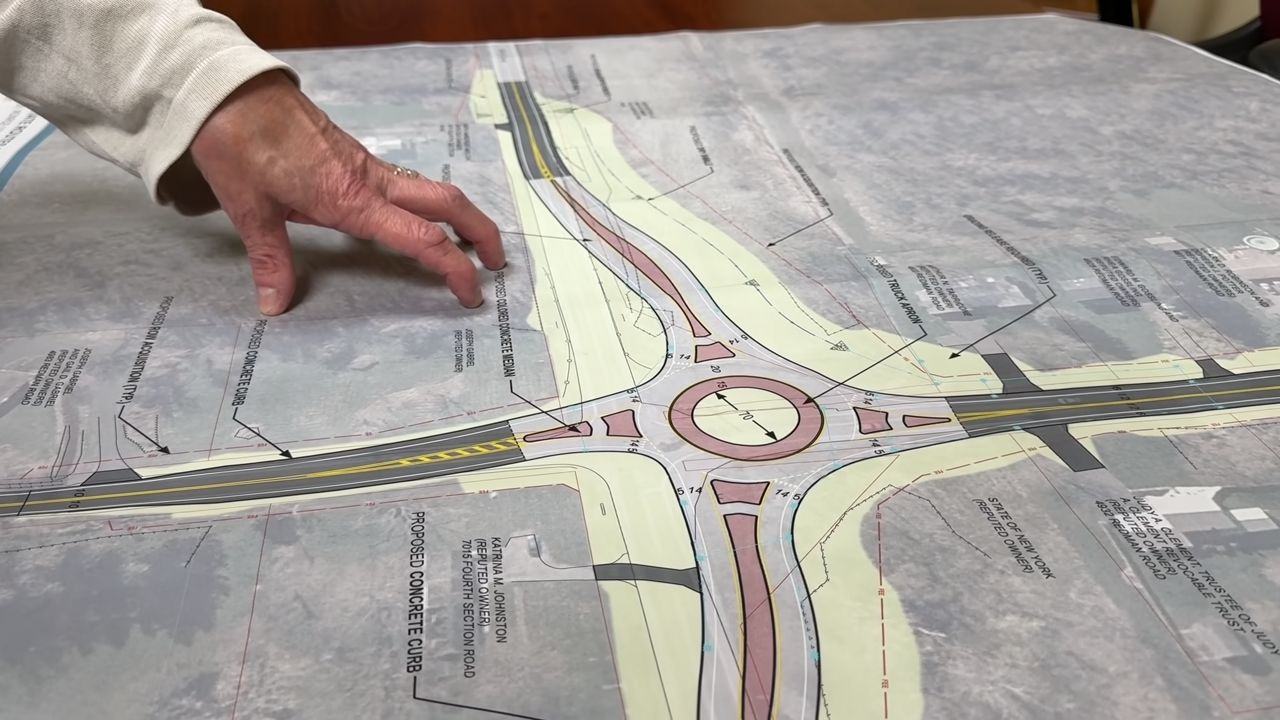 NYSDOT roundabout intersection in the town of Sweden