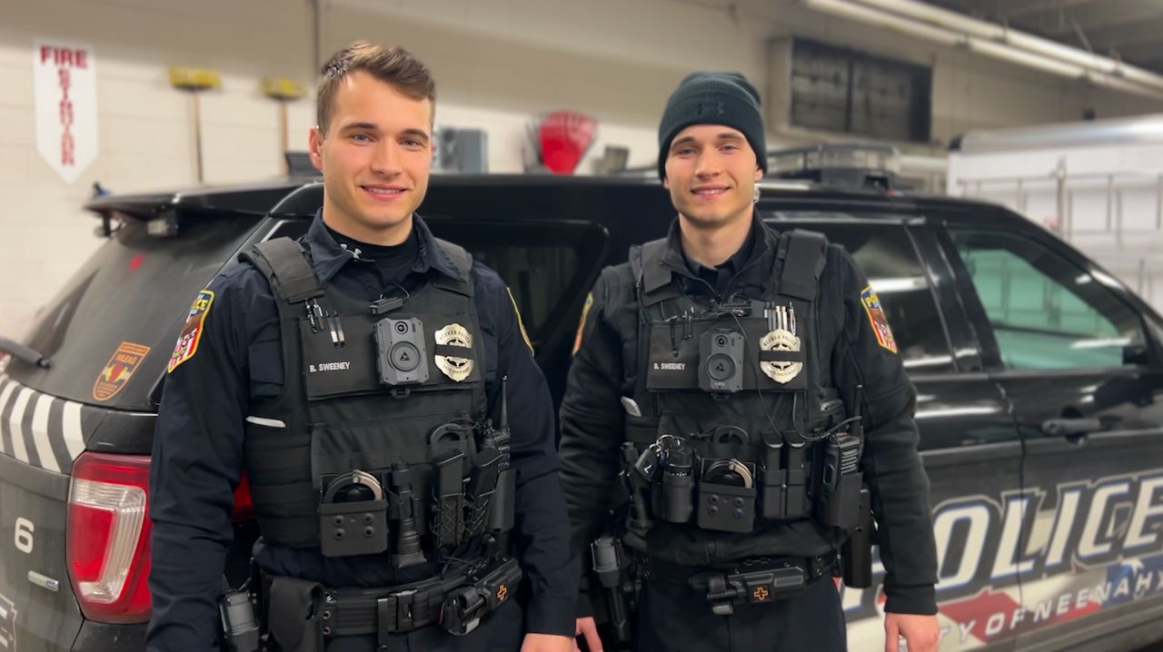 Identical twin officers serve together in the Neenah