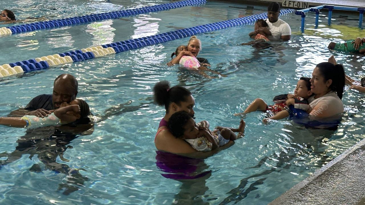 Orange County families take advantage of free swim classes