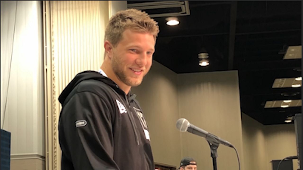 Adam Trautman Waiting for His Name To Be Called in 2020 NFL Draft