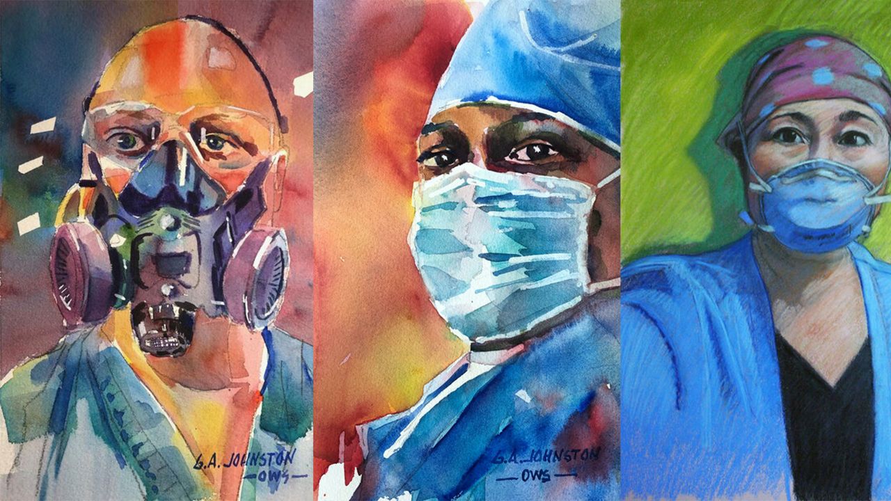 Portrait Artists Honor Health Care Heroes