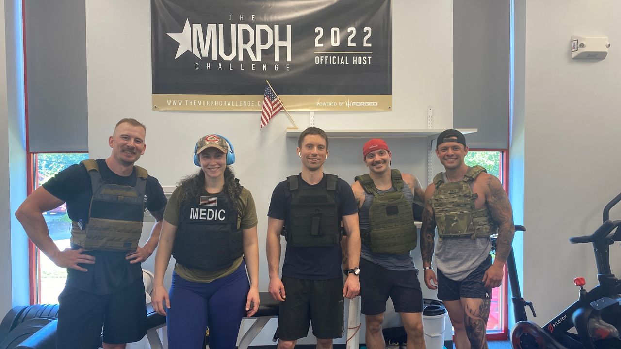 Firefighters complete the Murph Challenge