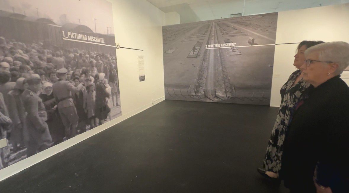 Holocaust survivor tours the 'Seeing Auschwitz' exhibit