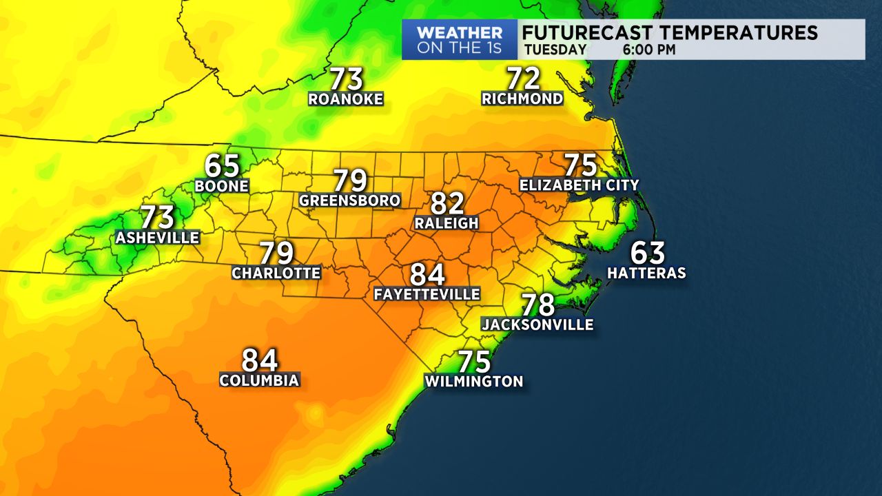 Warm weather rolls into Tuesday