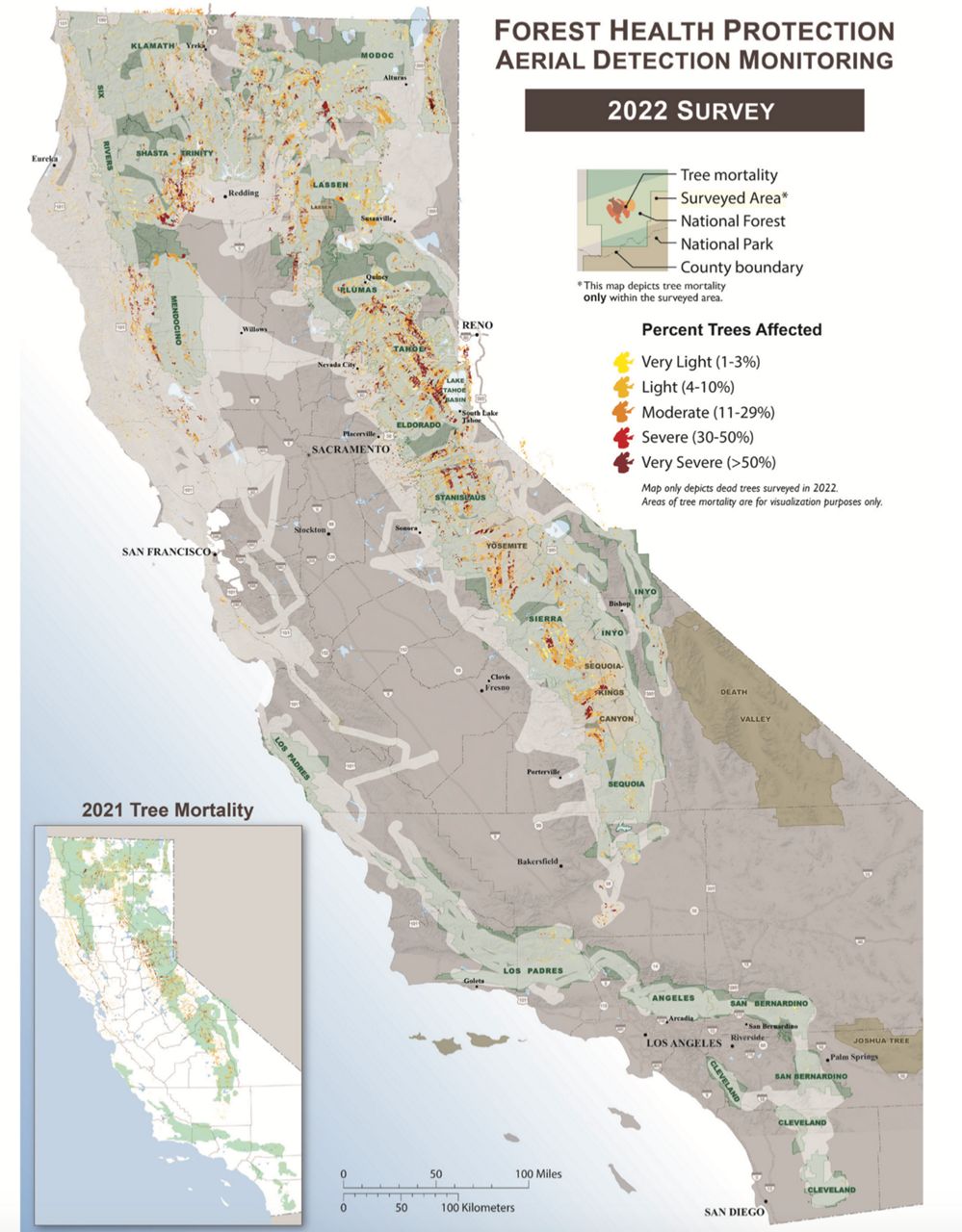 California lost 36 million trees in 2022