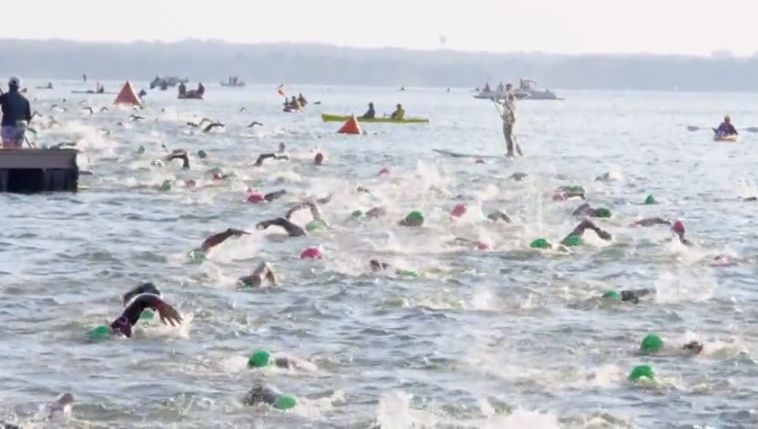 One dead, one in critical condition after swim portion of Ironman triathlon