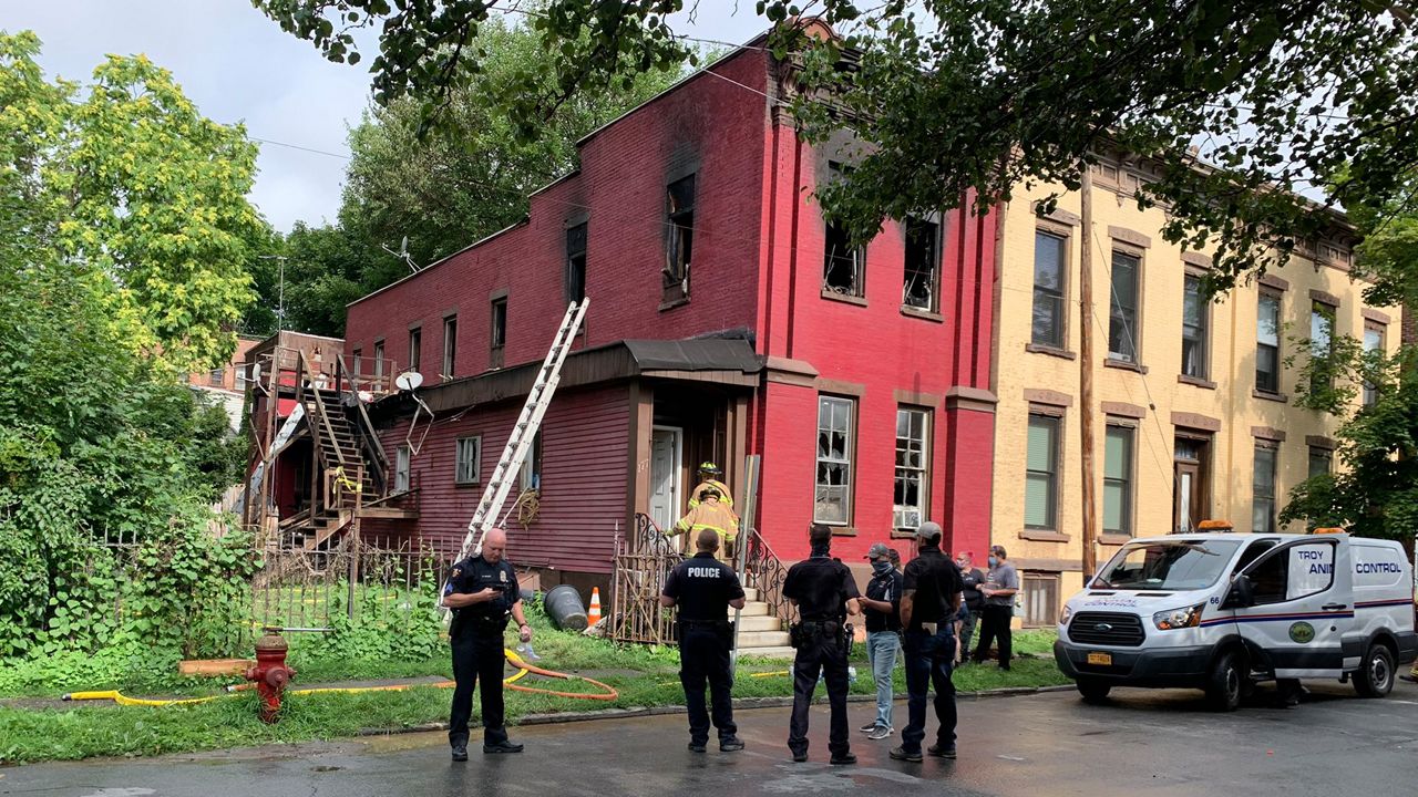 Investigators on Scene Suspicious Fire in Troy