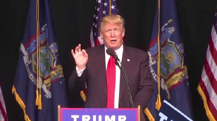 Trump in Watertown Addresses Fort Drum Soldiers, Speaks on Rebuilding ...