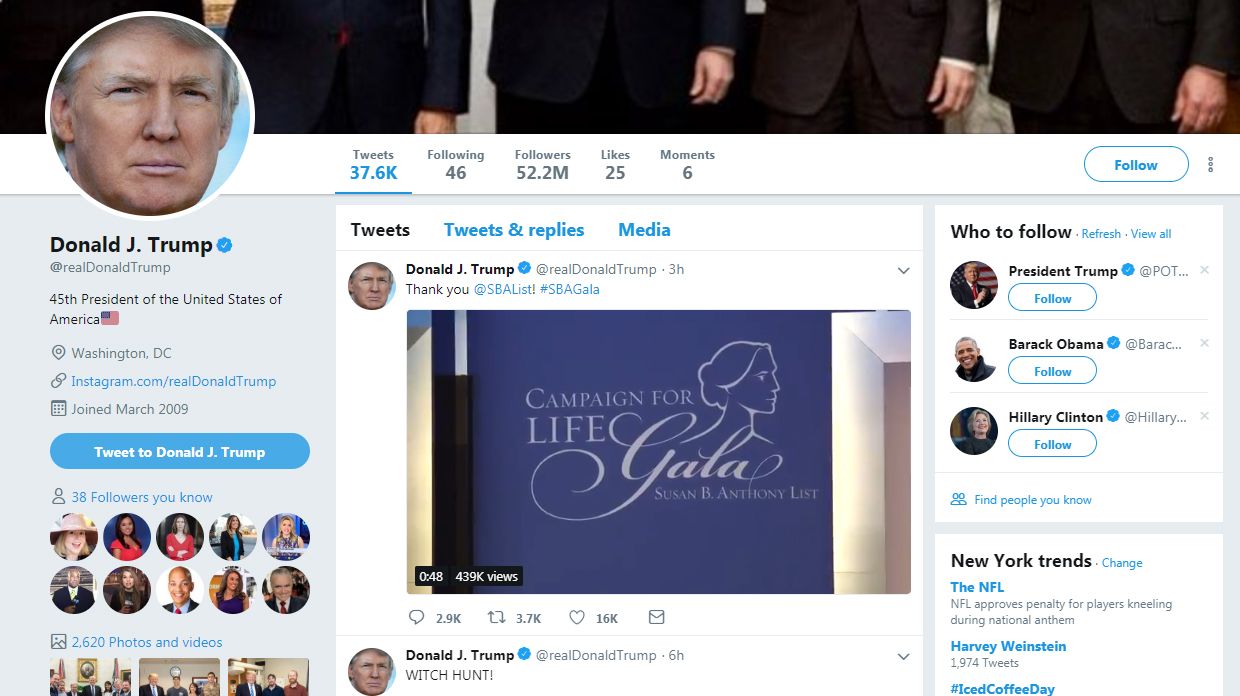 Judge: President can't block users on Twitter