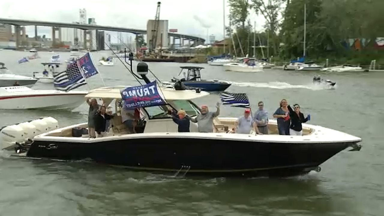 Boaters Take to the Waters in Support President Trump in Buffalo