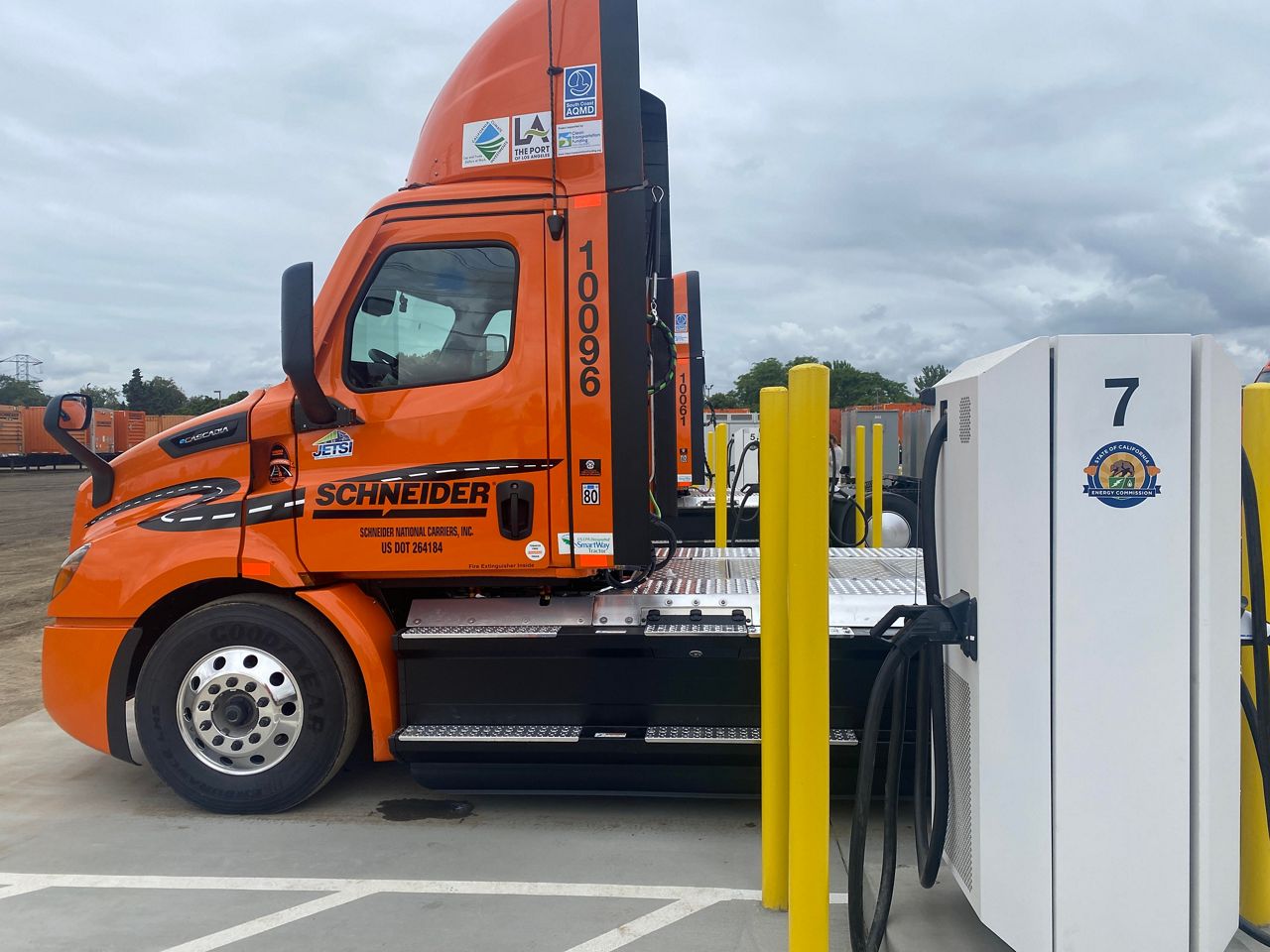 Schneider heavy-duty electric truck charging depot