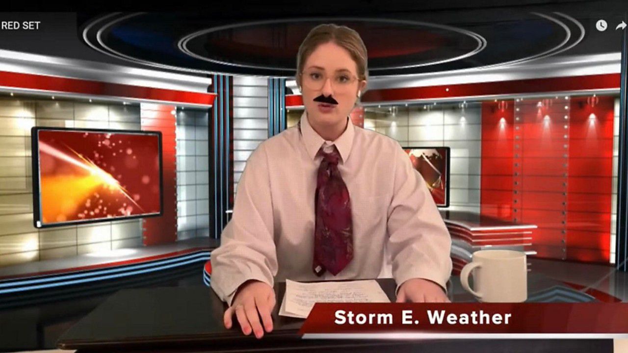 Teacher makes funny weather videos to teach students
