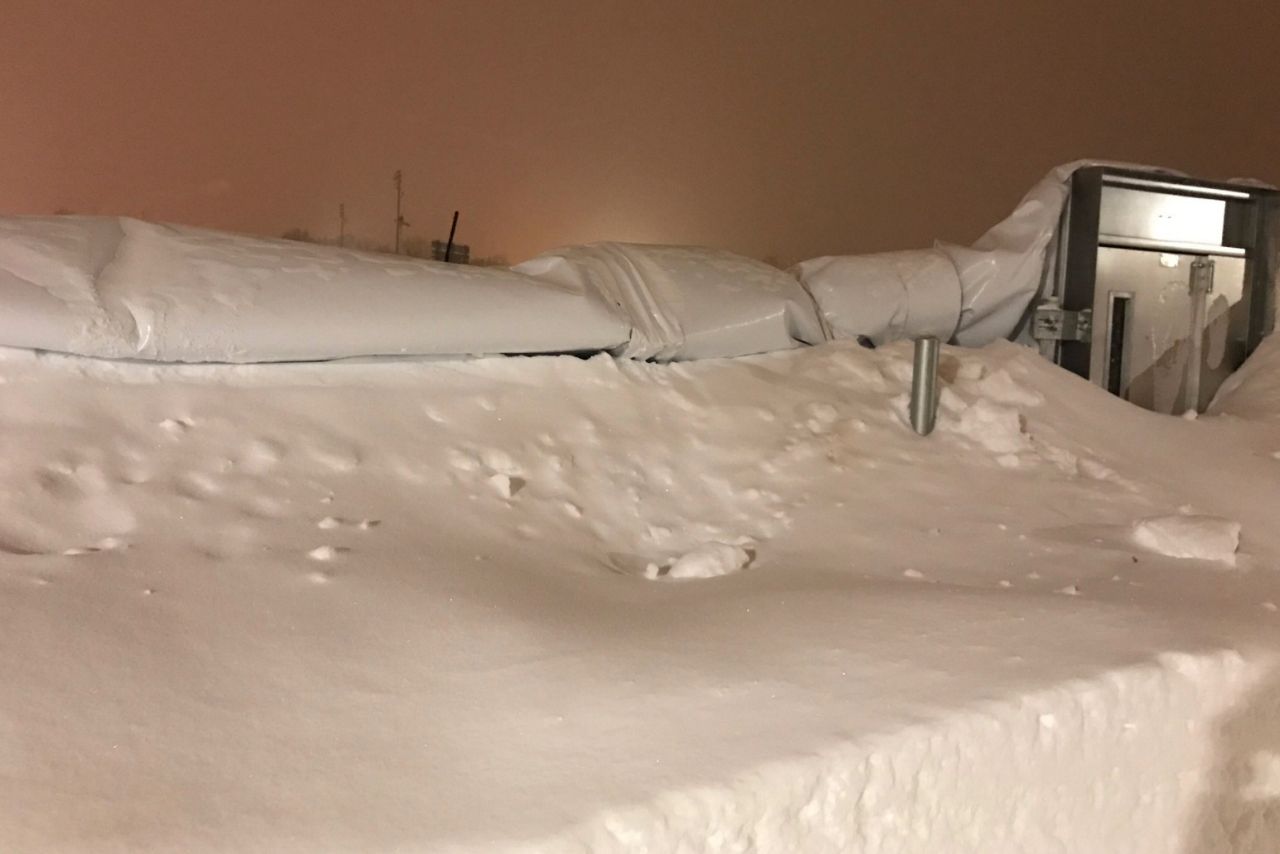 Snow Too Much: Utica College Dome Collapses