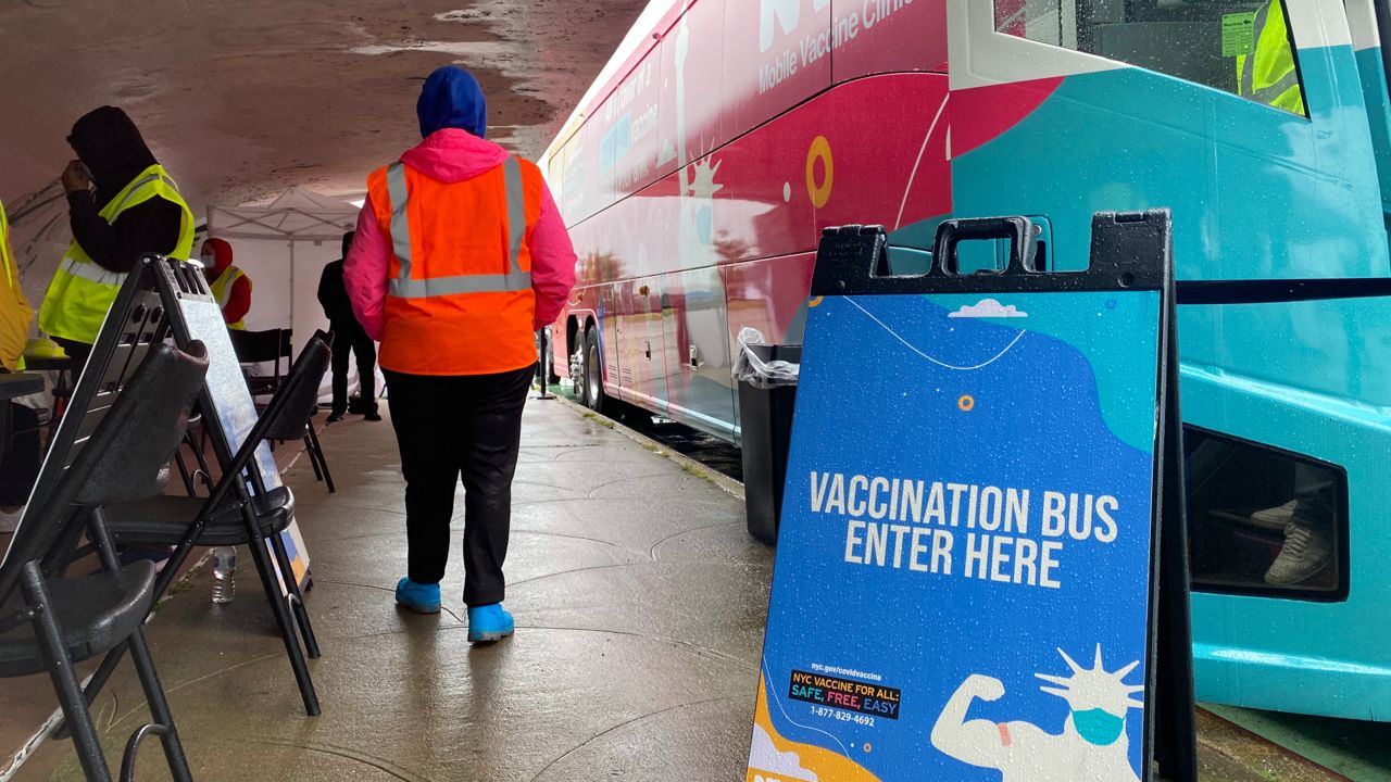 Vaccine buses hit the city's beaches this holiday weekend