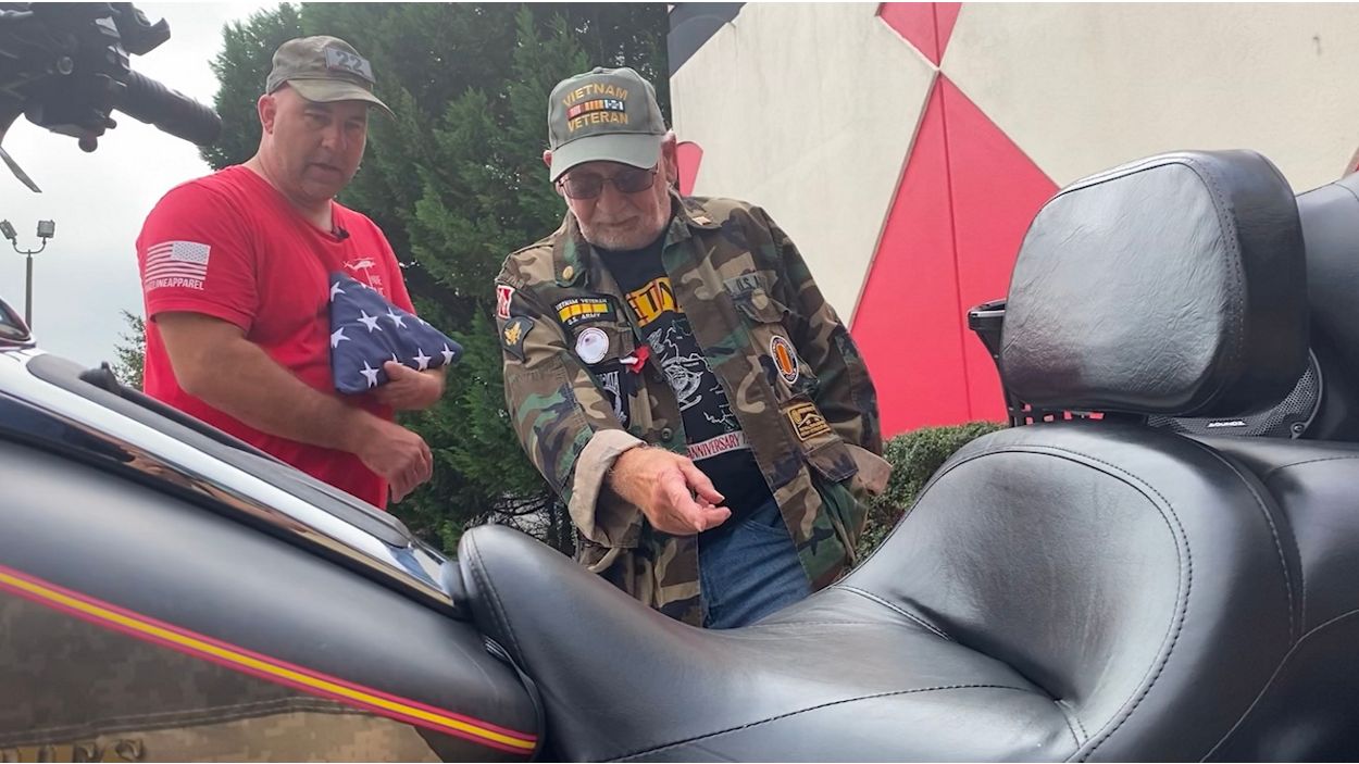 Man holds 'Toasts to Honor Fallen Heroes' this Veterans Day