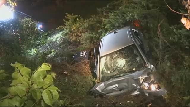 Driver Missing After Car Goes Over Bridge