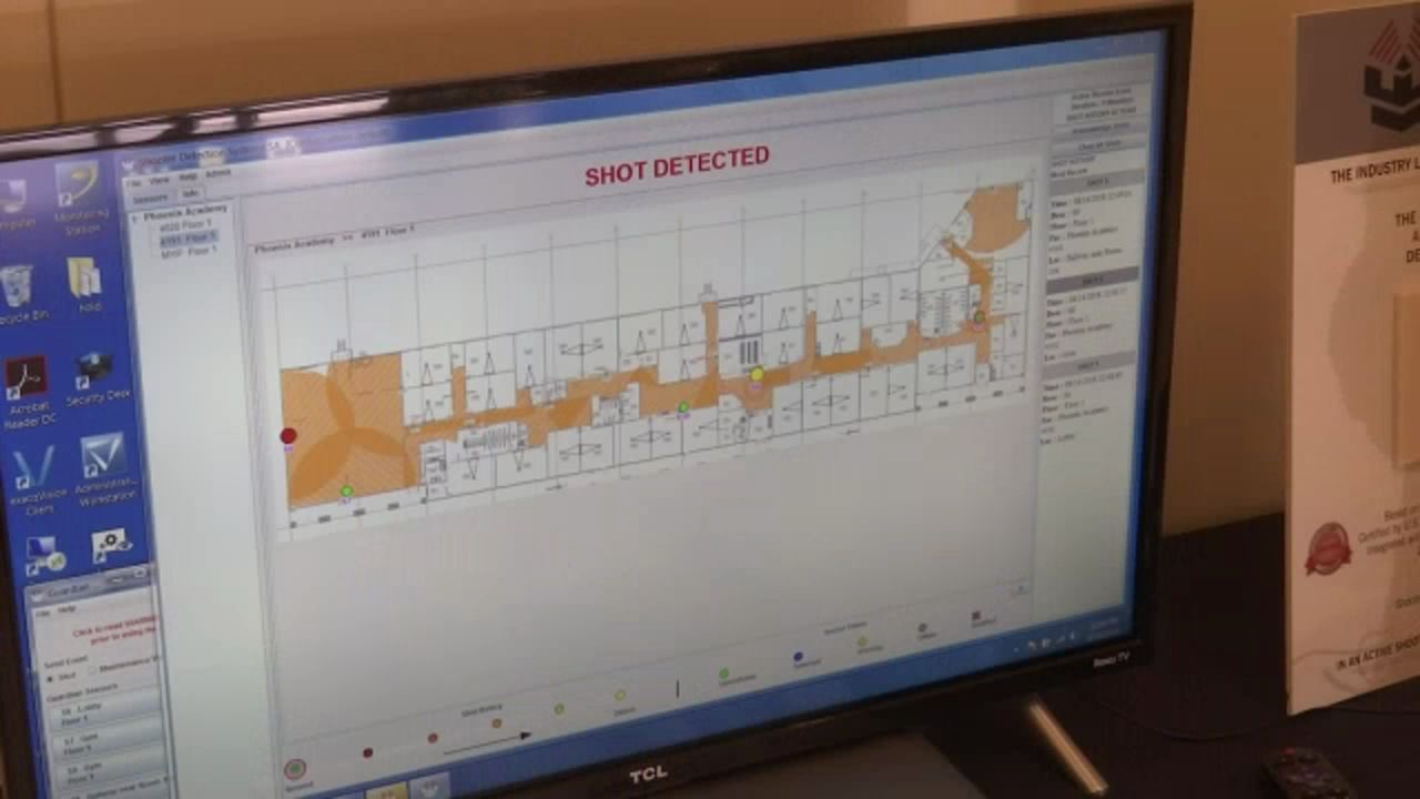 Gunshot detection system installed