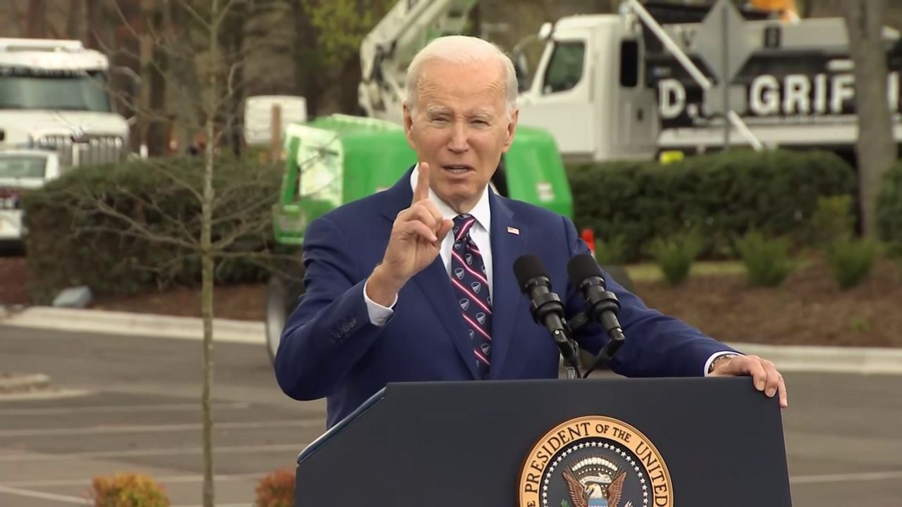 Biden touts economic track record during Durham visit