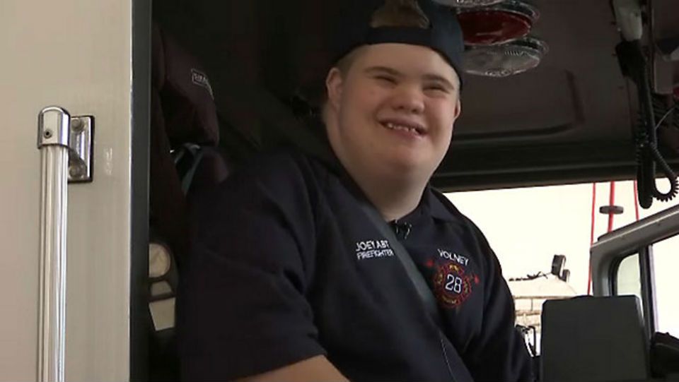 Volney Fire Department makes Oswego boy honorary member