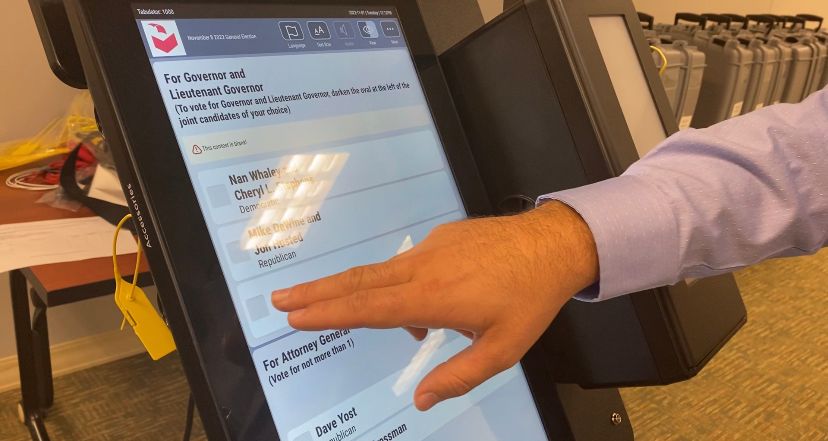 Election officials testing voting machines for accuracy