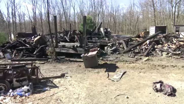 Family Regroups after Fire Destroys House