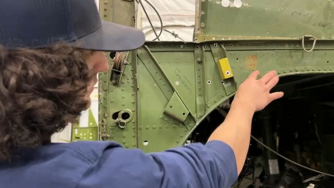 Historic repairs introducing youths to aviation industry