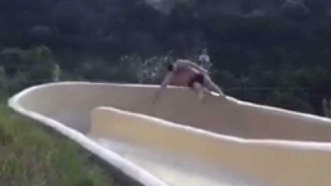 Frightening Video Captures Man's Fall Out of Lake Travis Water Slide