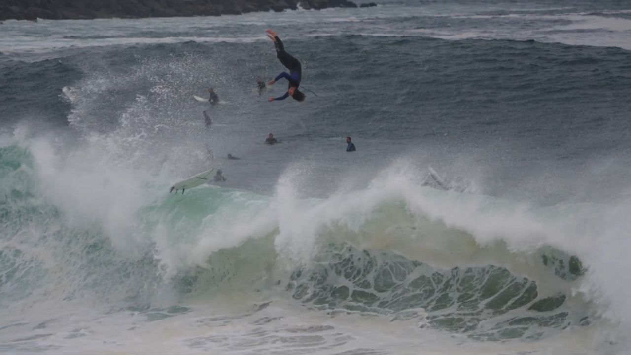 Large waves at The Wedge