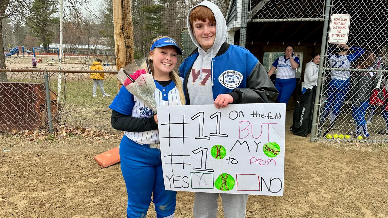 West Boylston softball wins game and prom-posal